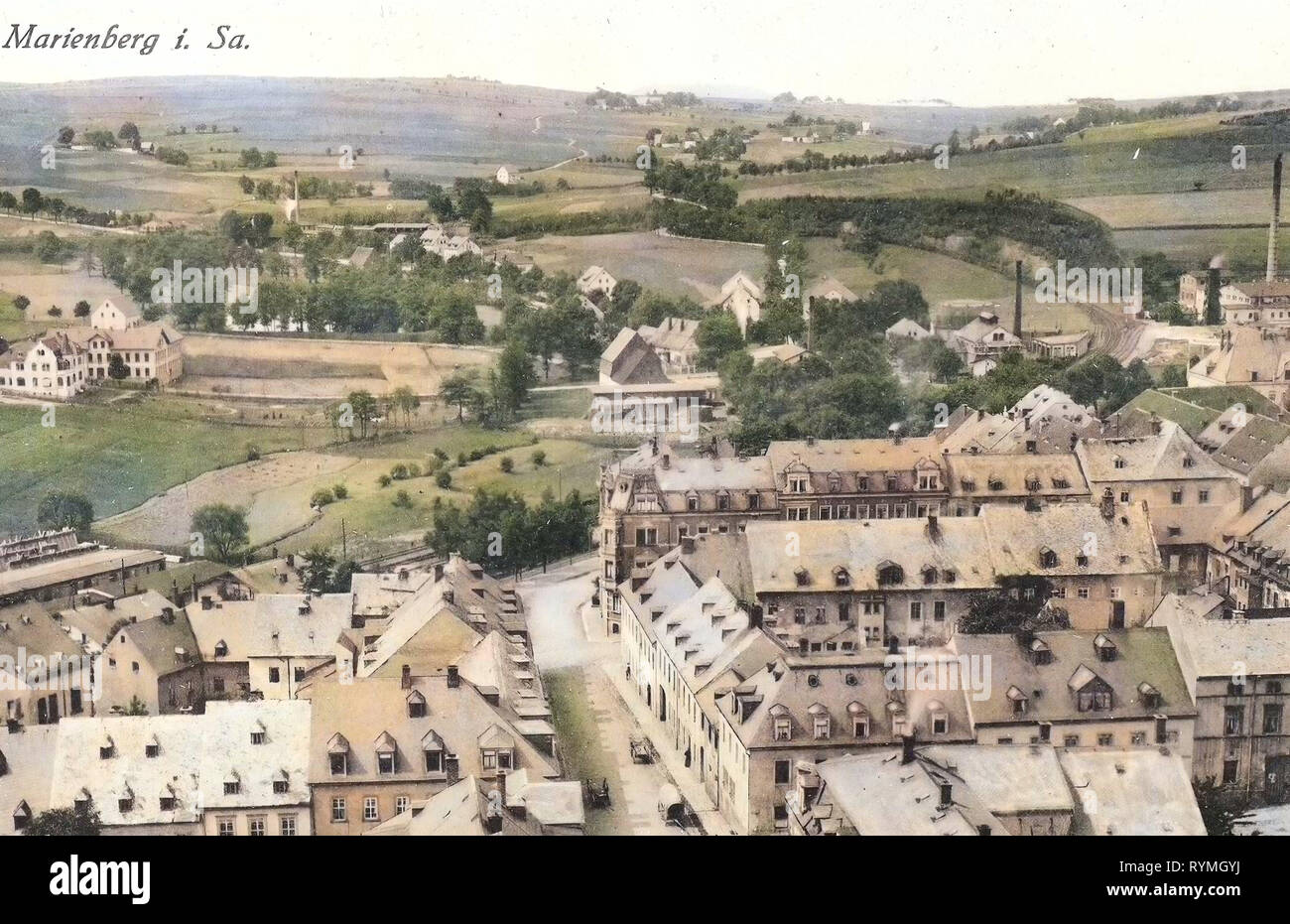 Buildings in Erzgebirgskreis, 1908, Erzgebirgskreis, Marienberg ...