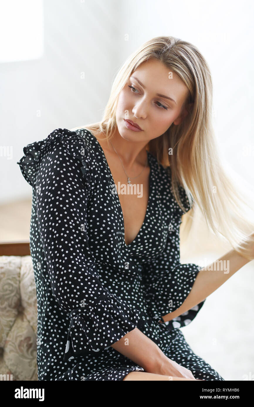 Dotted frill dress hi-res stock photography and images - Alamy