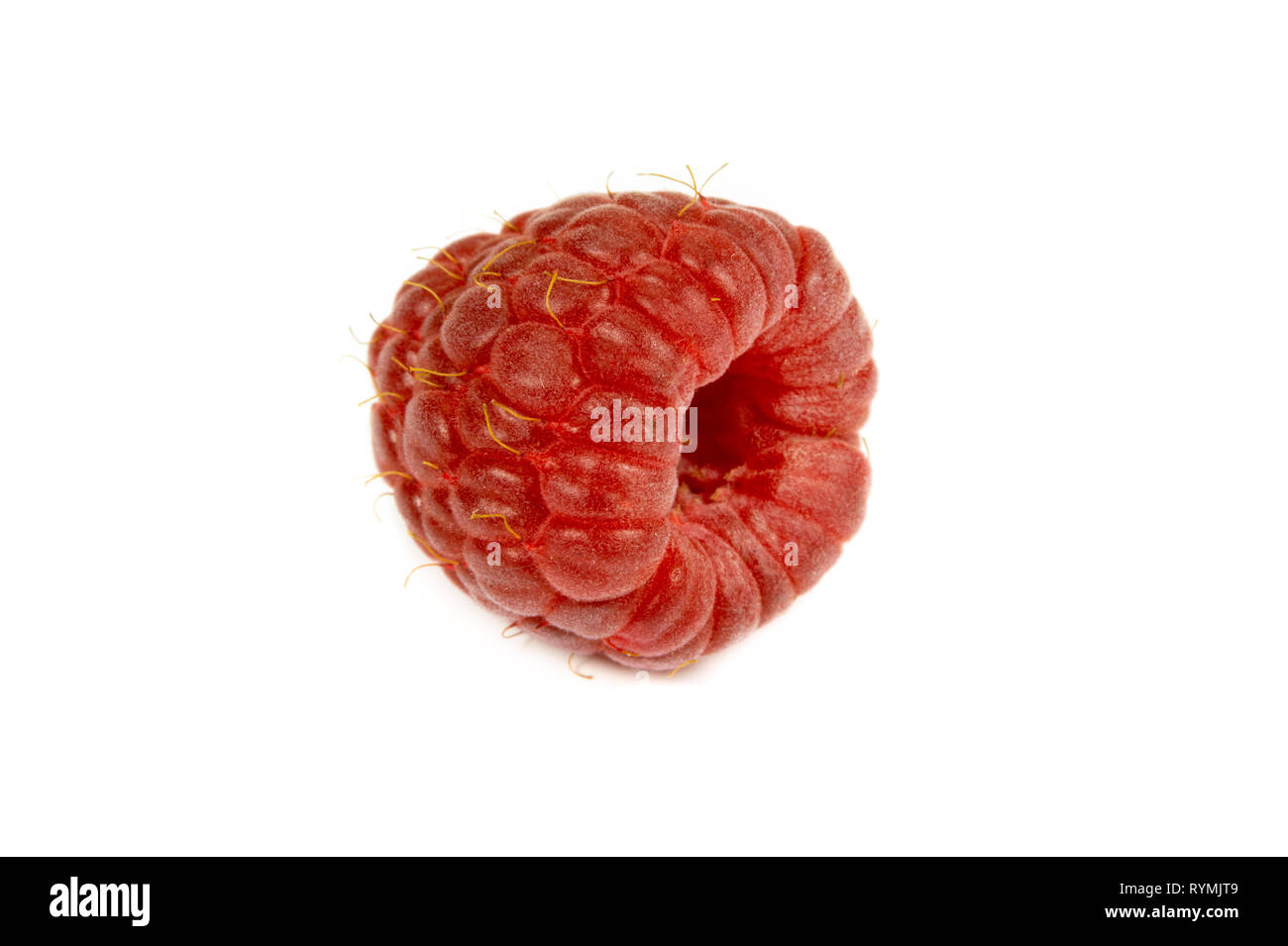 Close up of ripe raspberry isolated on white background Stock Photo - Alamy