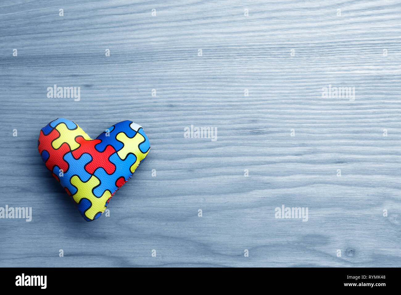 World Autism Awareness day, mental health care concept with puzzle or ...