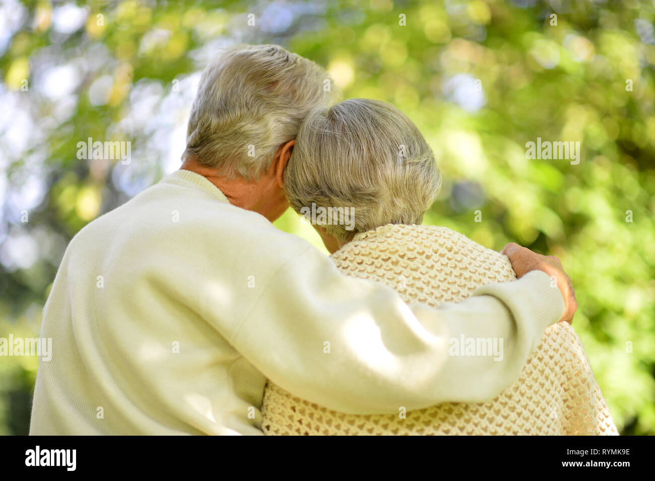 Attractive senior woman standing in nature hi-res stock photography and ...