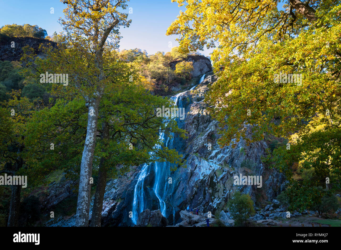 Powerscourt Waterfall in Wicklow Mountains National Park Stock Photo ...