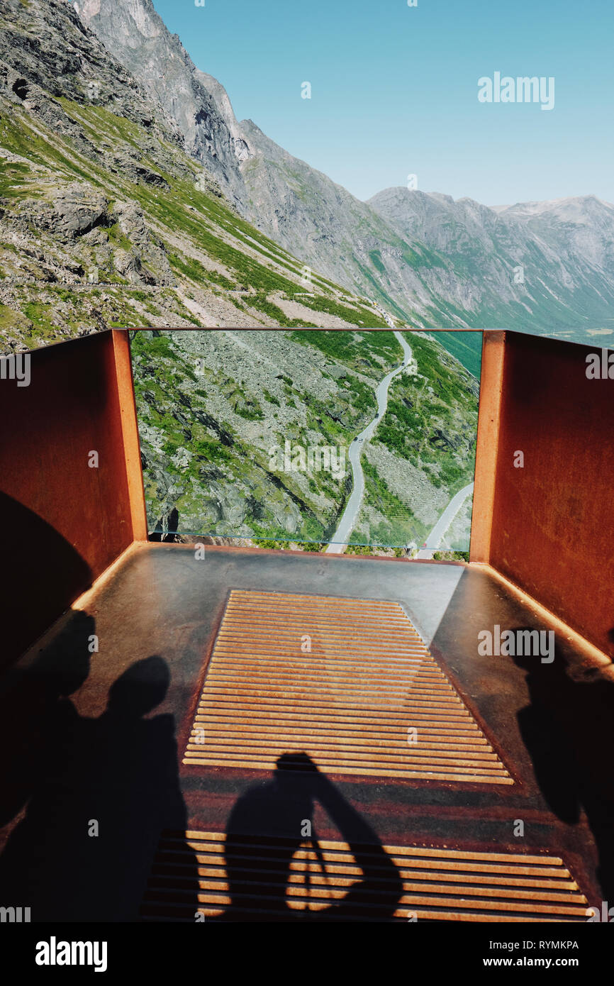 The Trollstigen viewpoint on the Geiranger-Trollstigen National Scenic ...