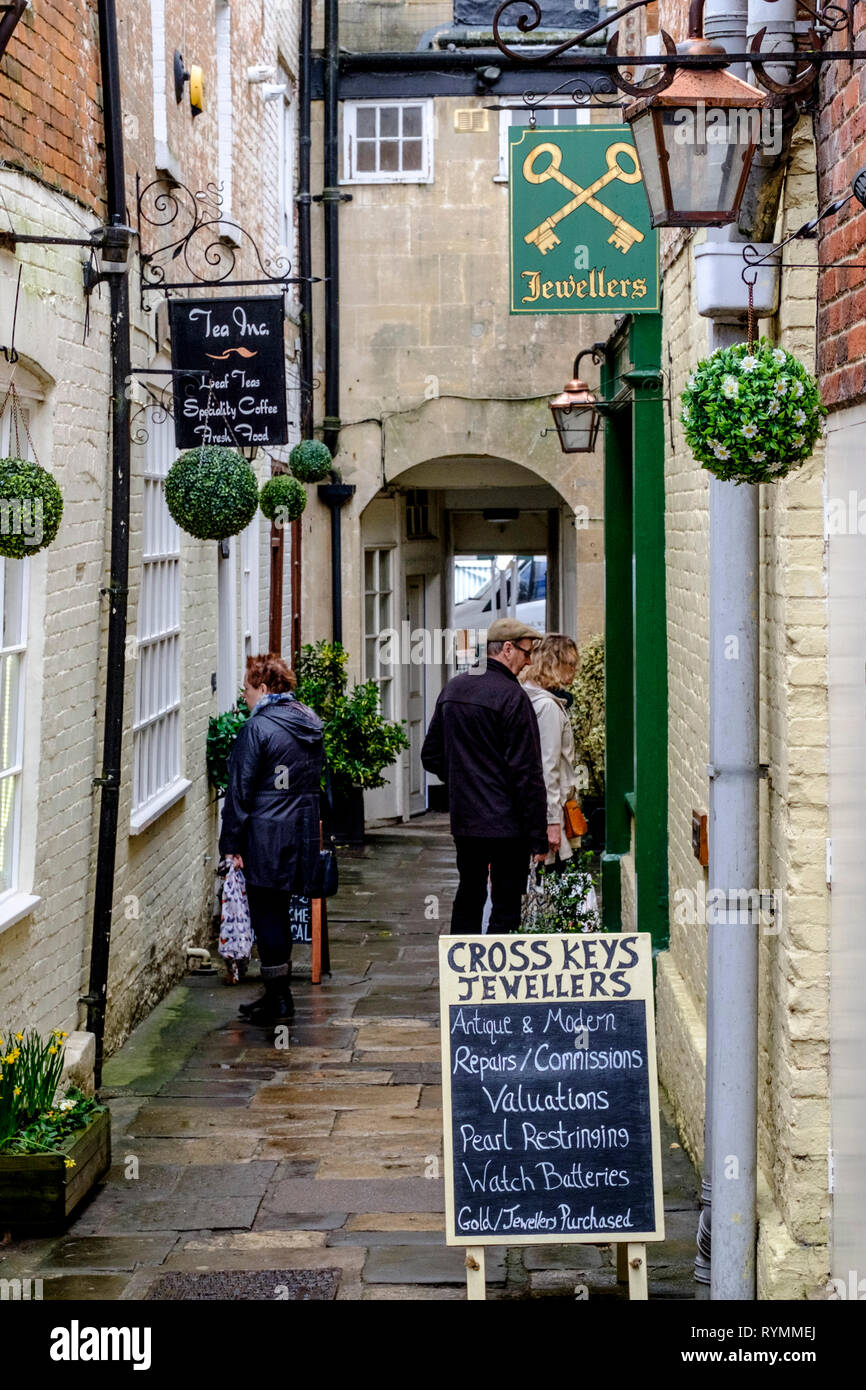 Around Devizes a Wiltshire Market town. The Ginnel Stock Photo - Alamy