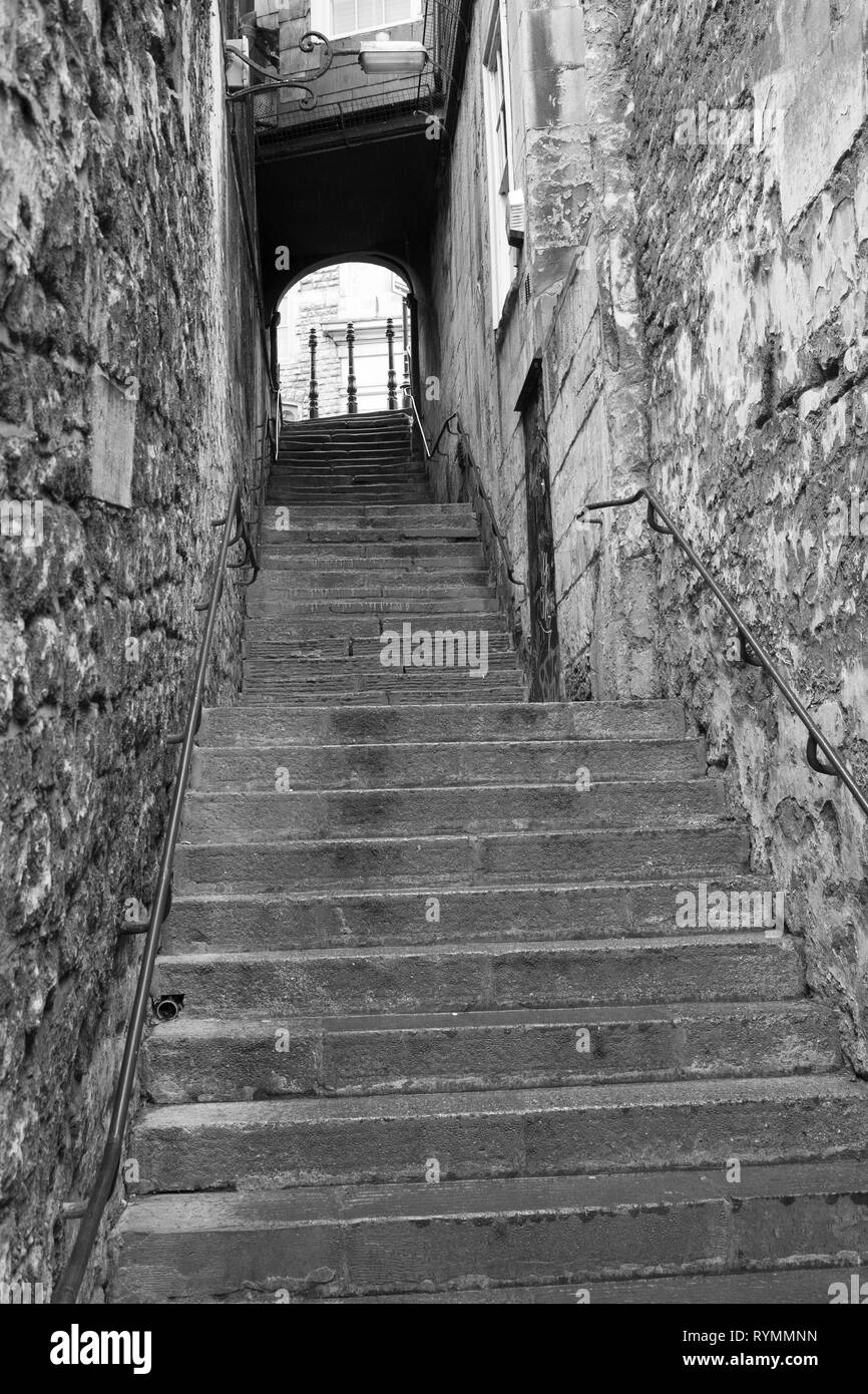 Walcot Street to Bladud Buildings Steps Bath Stock Photo - Alamy
