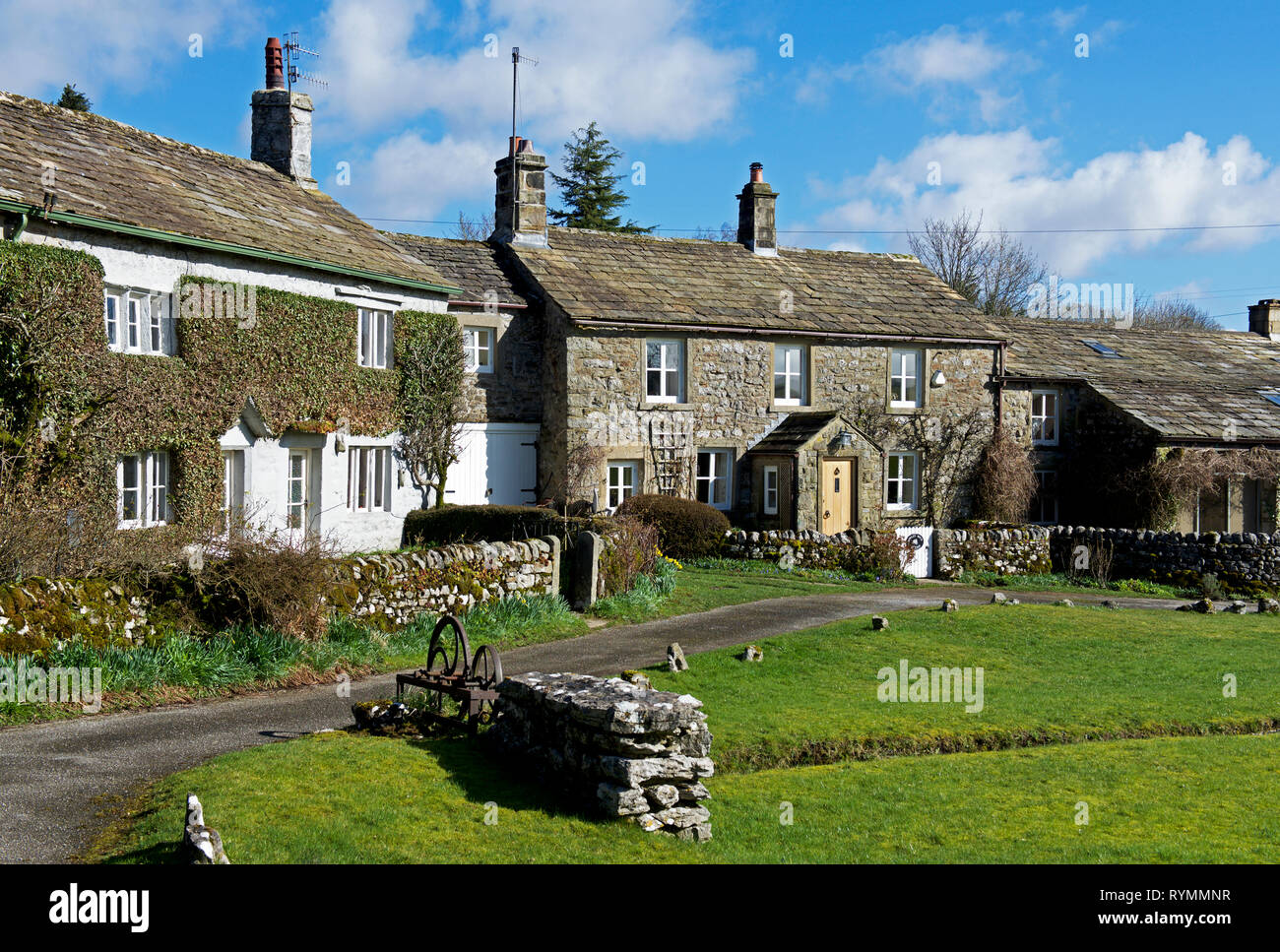 Group of cottages, Skirethorns, near Threshfield, Wharfedale, Yorkshire ...