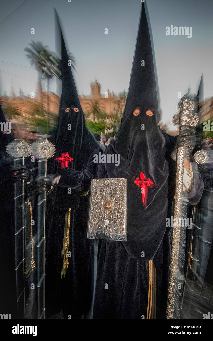 Nazarenes in the holy week in seville hi-res stock photography and ...