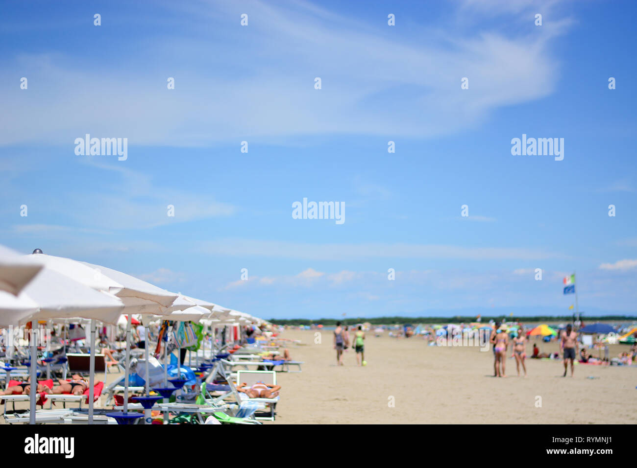 The italian grado beach by the adriatic sea hi-res stock photography ...