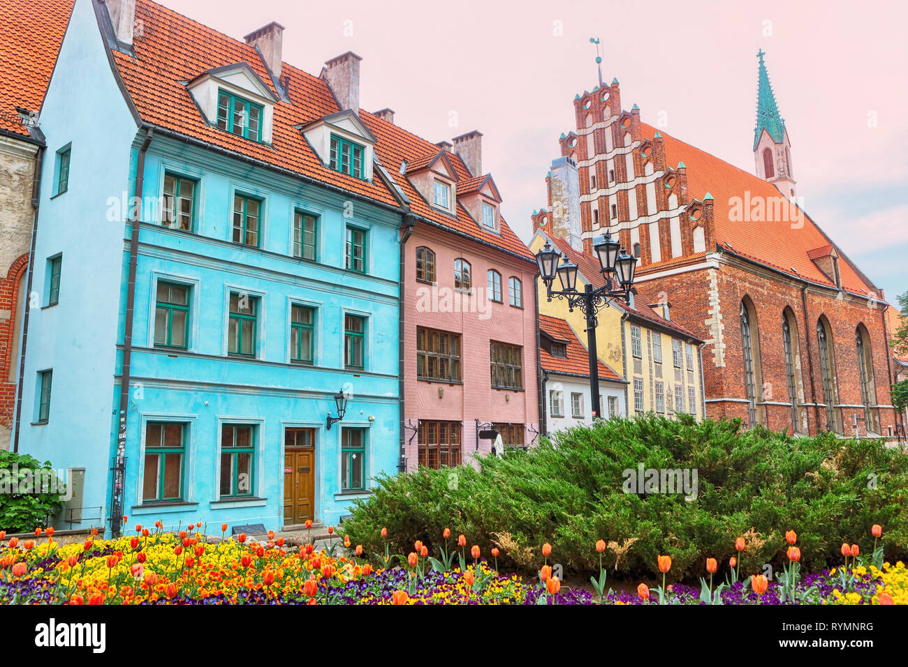 Colorful old houses and buildings in the historical center of the ...