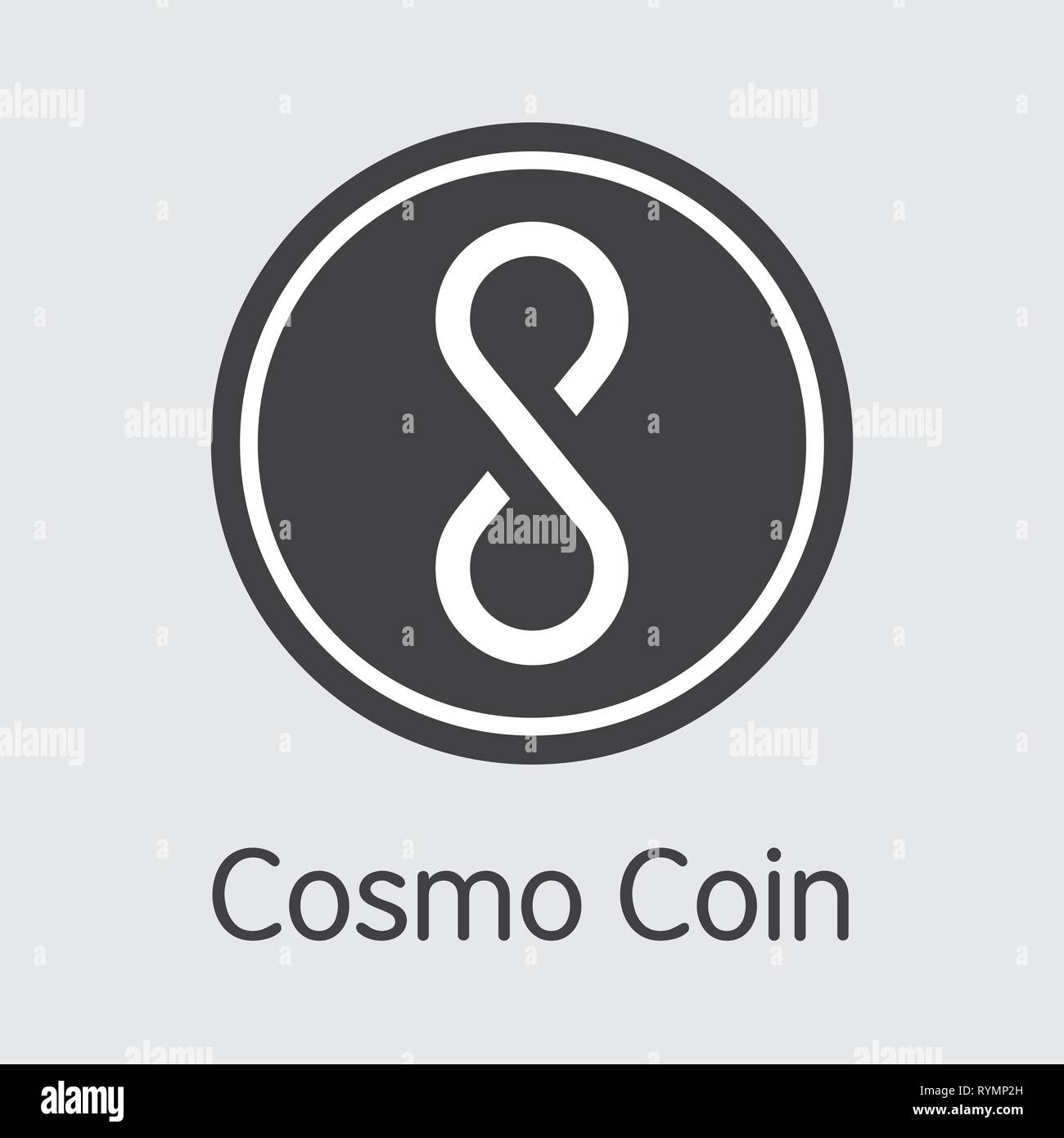 COSM - Cosmo Coin. The Trade Logo of Money or Market Emblem Stock ...