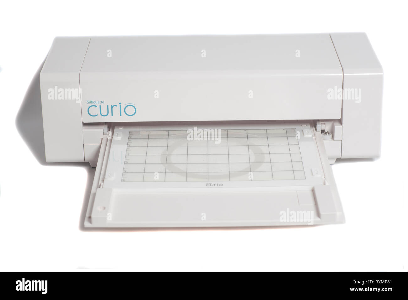 Cutting plotter isolated on a white background Stock Photo - Alamy