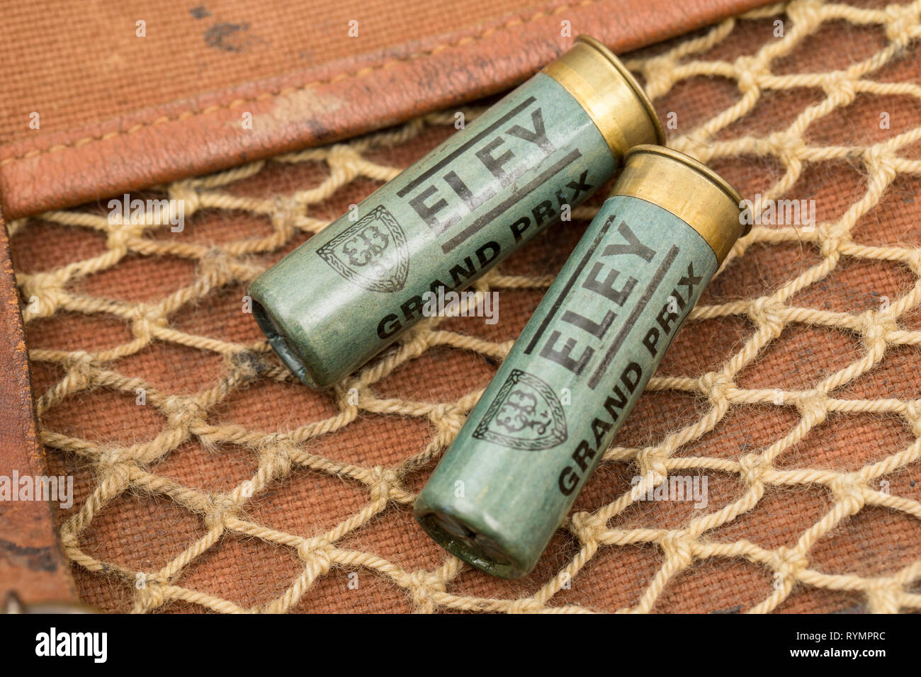 Two old 16-bore, or gauge, Eley Grand Prix paper cased shotgun ...