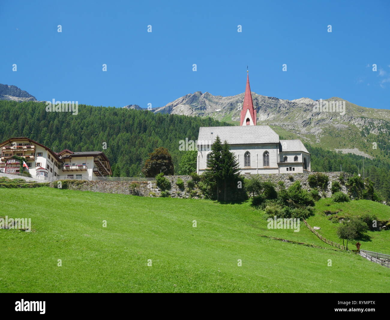 Alpine Church in the South Tyrol, Italy Stock Photo - Alamy