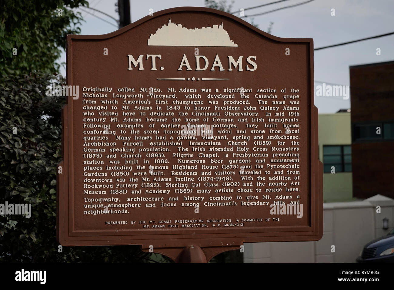 Mt adams historical marker hi-res stock photography and images - Alamy