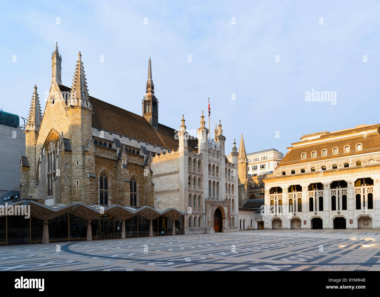 Guildhall complex and Guild hall Art Gallery building in street in ...