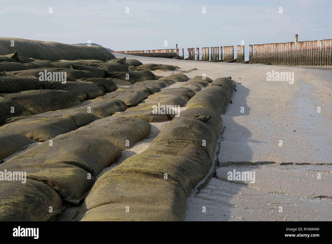 Sea defences built up after Tsunami in the island of Langkawi,Malaysia ...