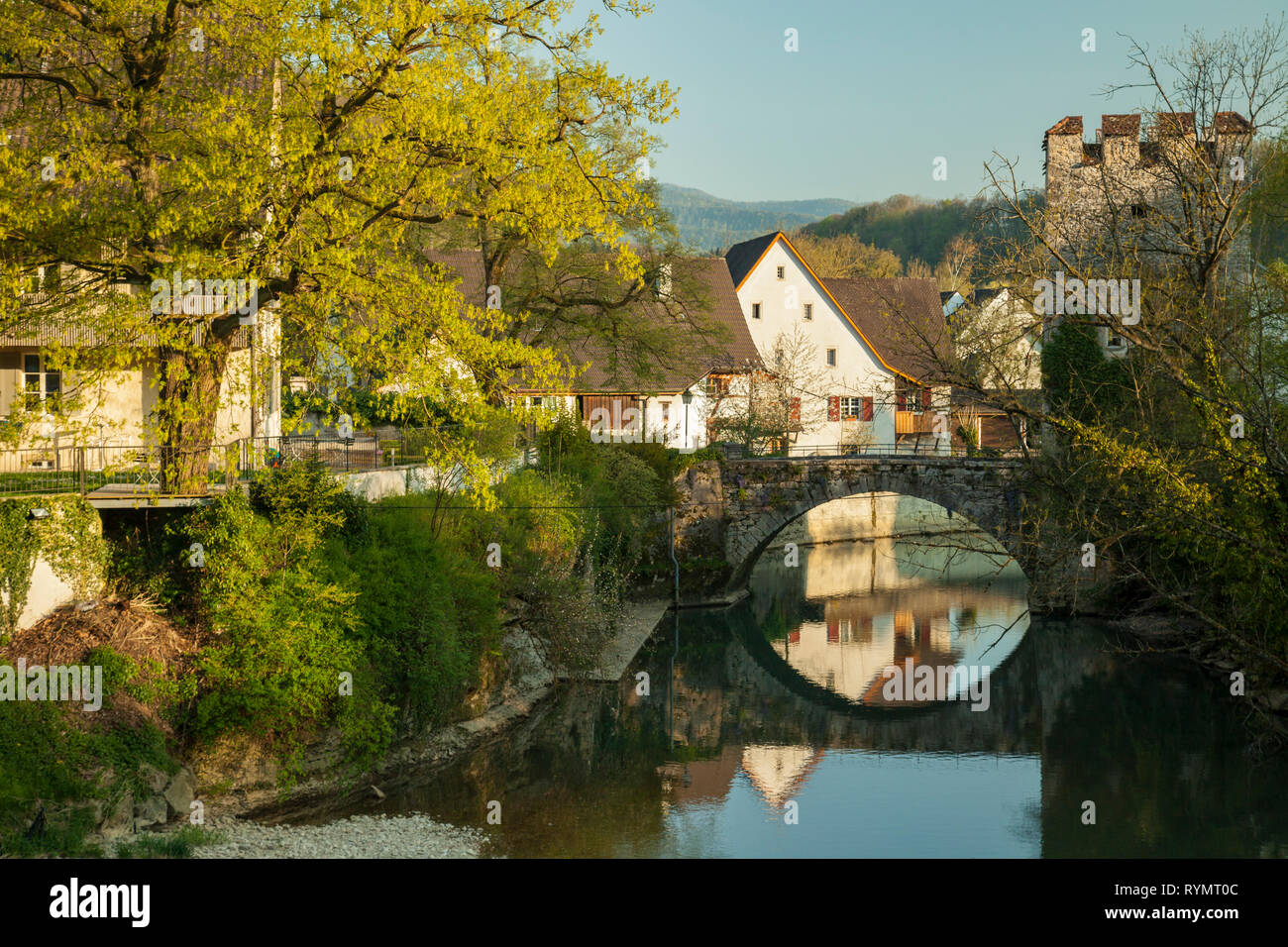 Sunset in Zwingen village, Basel-Country, Switzerland Stock Photo - Alamy