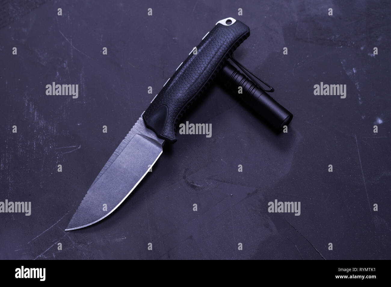 A knife with a sharp cutting edge. The sharp blade of the knife Stock ...