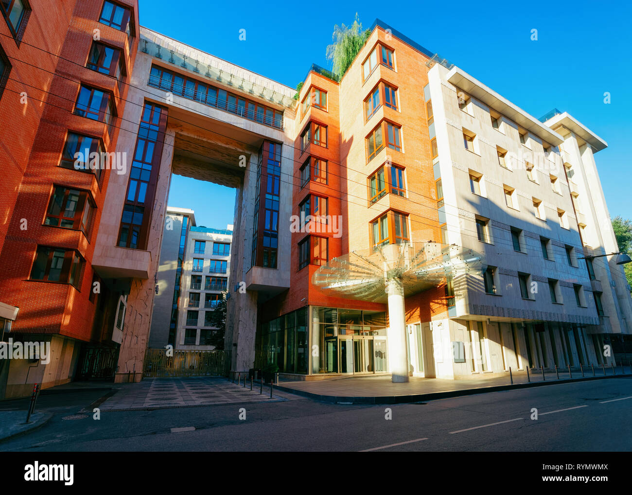 Modern apartment residential house in Moscow city in Russia Stock Photo ...