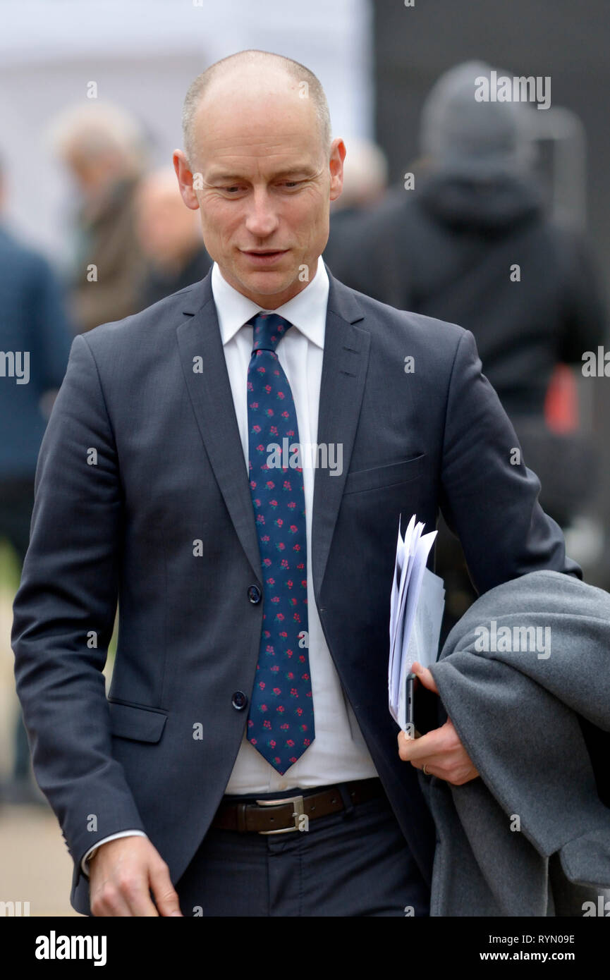 Stephen Kinnock MP (Labour: Aberavon) on College Green, Westminster 13 ...