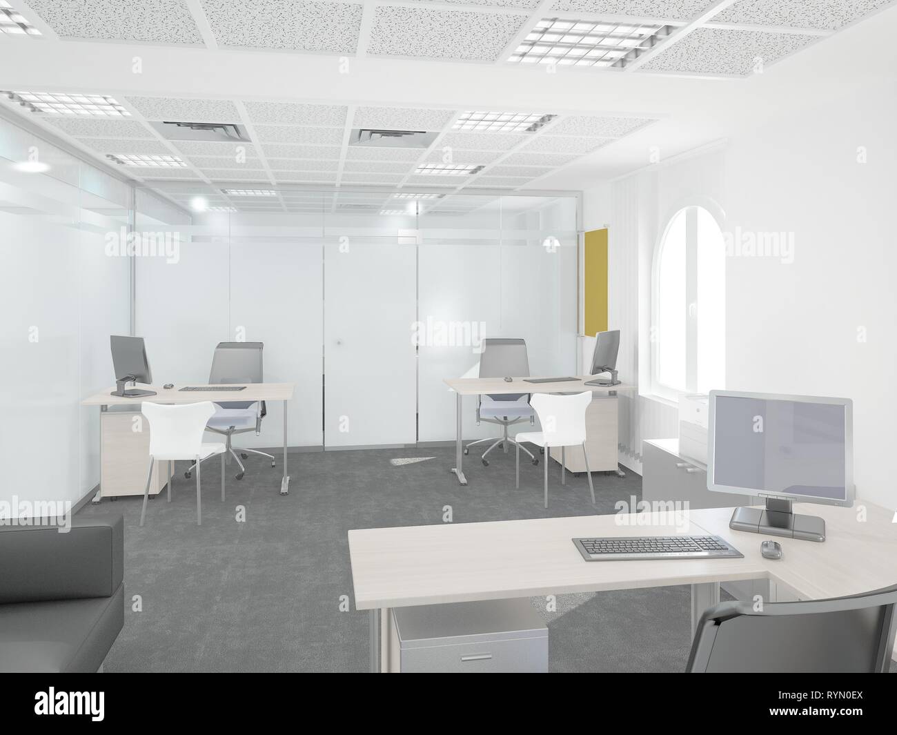 3d render of an office building Stock Photo - Alamy