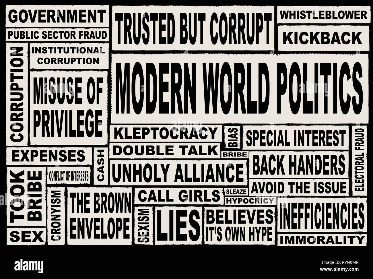 Newspaper headlines collage Stock Vector Images - Alamy