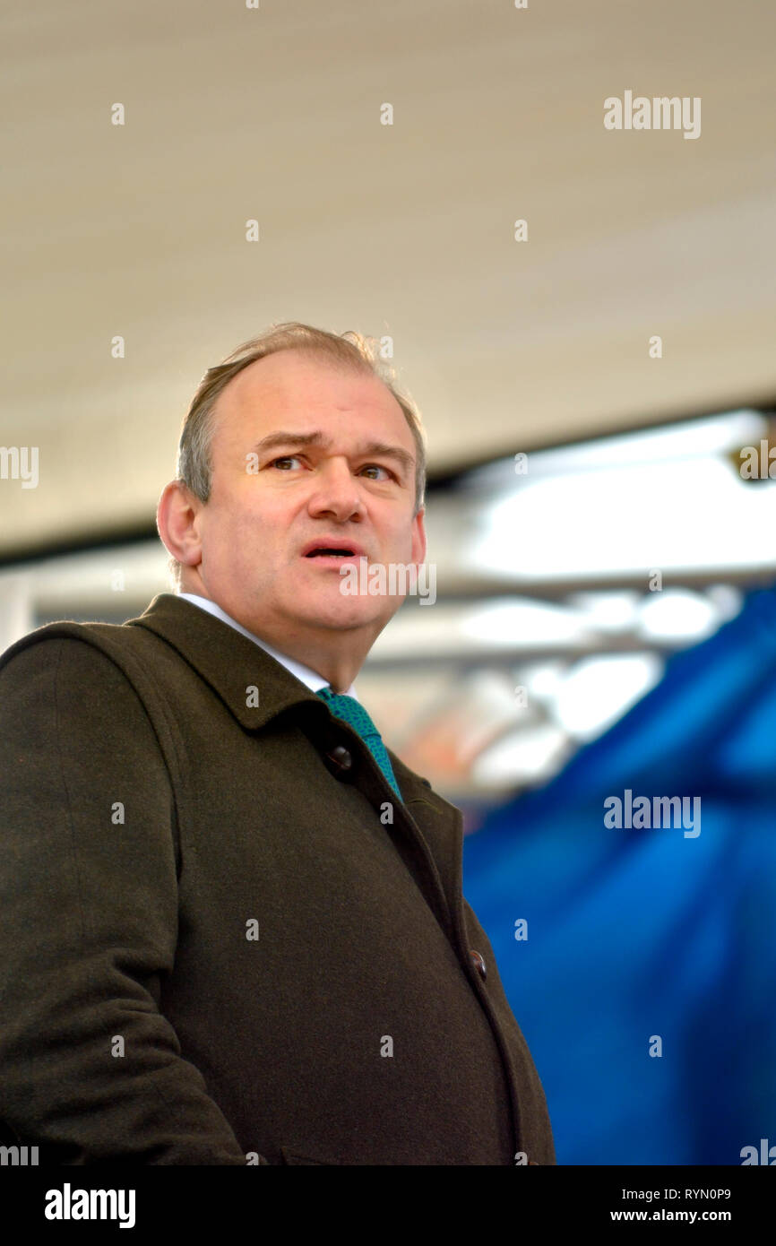 Ed Davey MP (LibDem: Kingston and Surbiton) in a temporary BBC TV ...