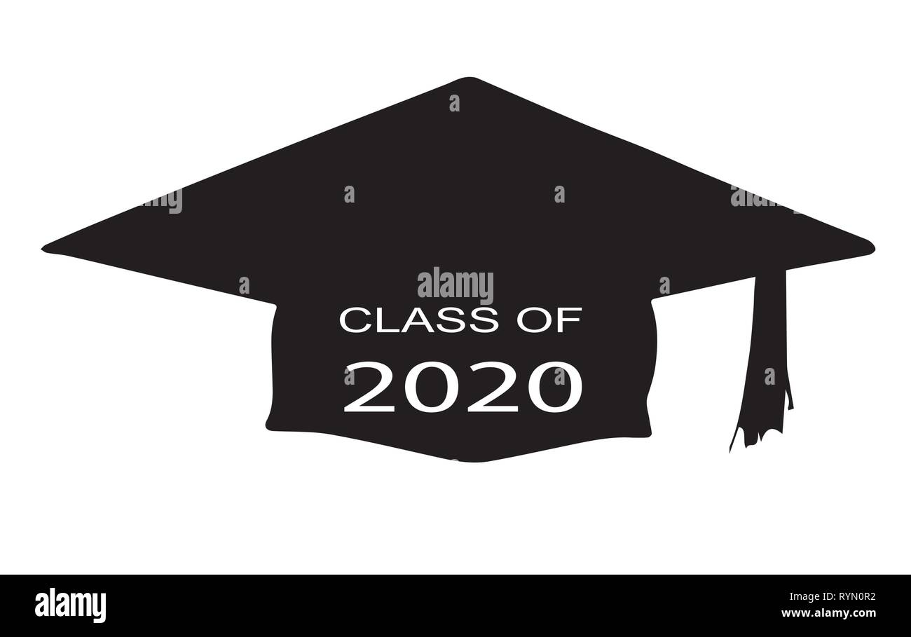 A cap with the legend Class of 2020 over a white background Stock ...