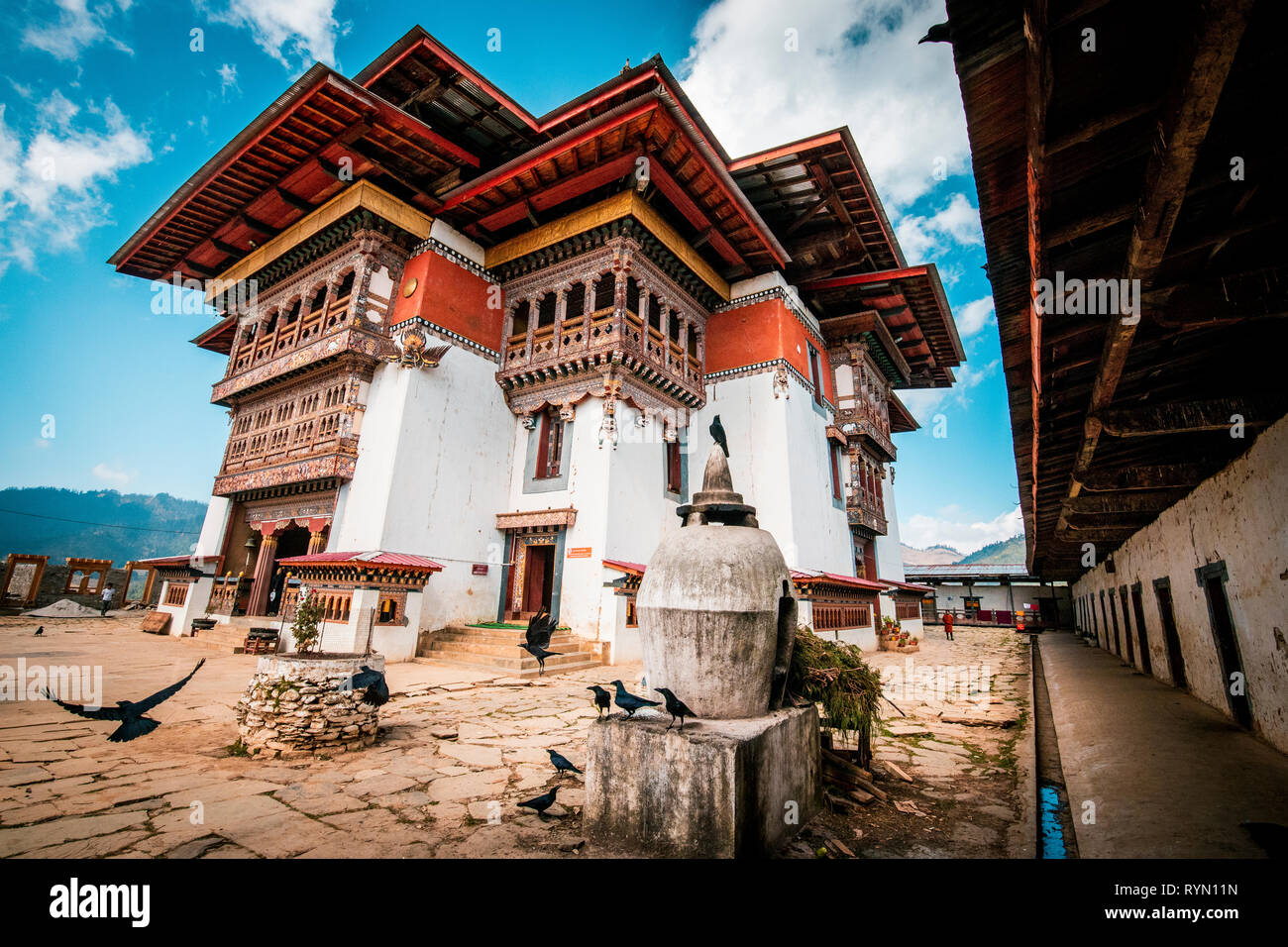 Gangtey Gonpa monastery in Bhutan Stock Photo - Alamy