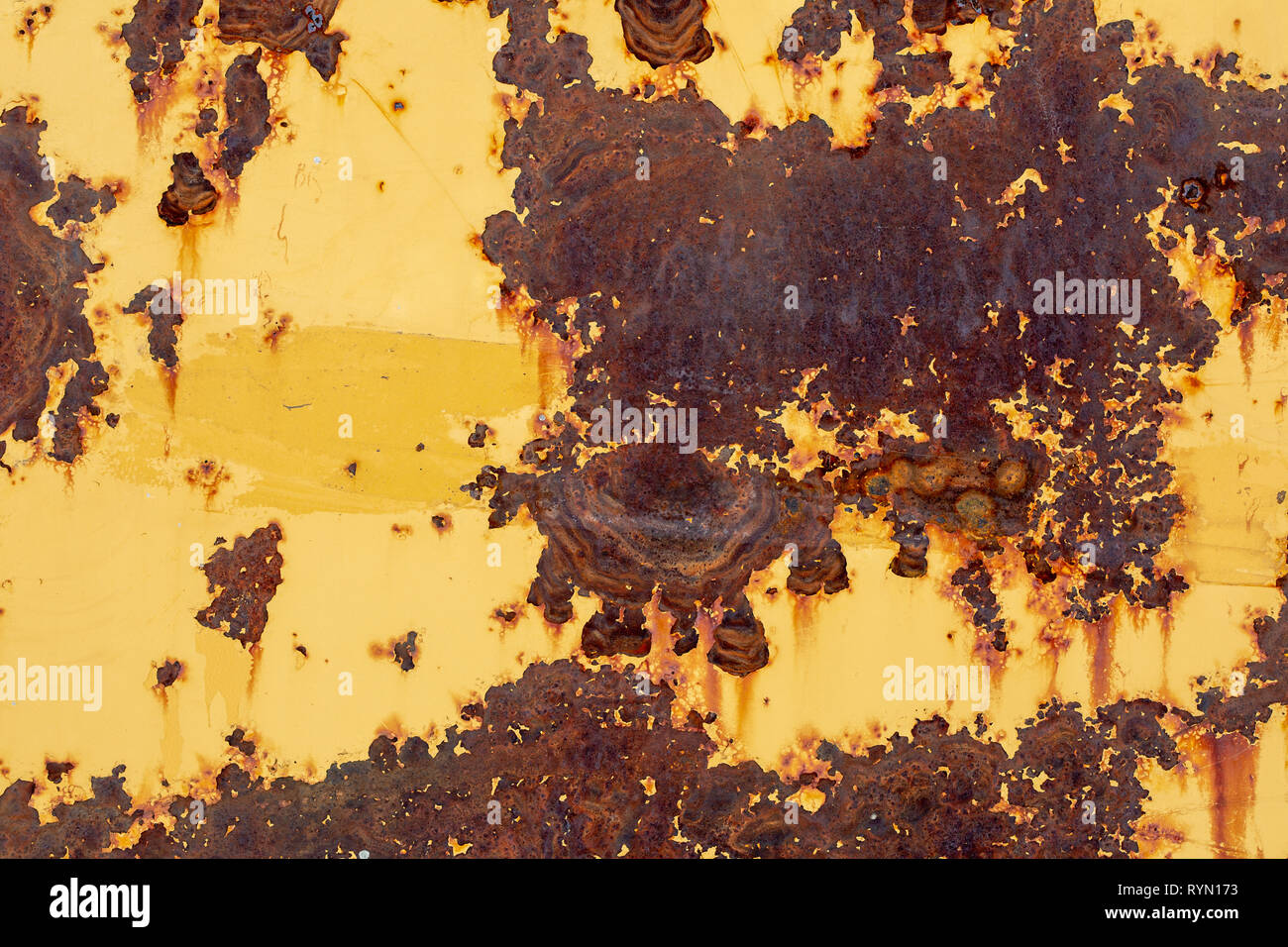 Yellow Scratched Metal Texture