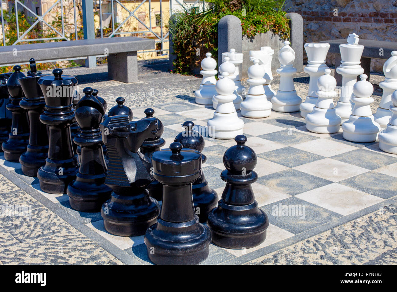 Street chess game Stock Photo - Alamy