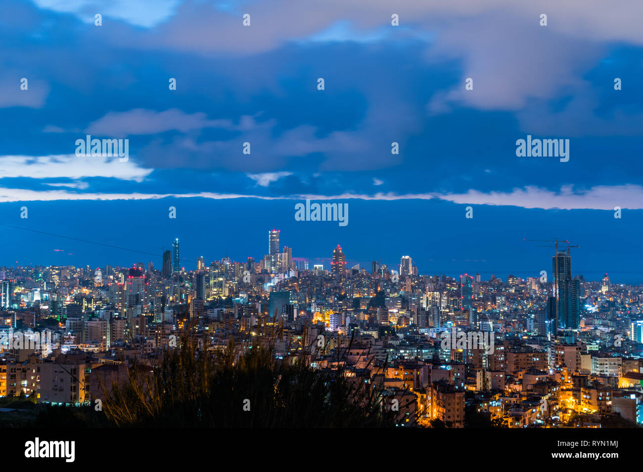 This is a capture of the sunset in Beirut capital of Lebanon with a ...