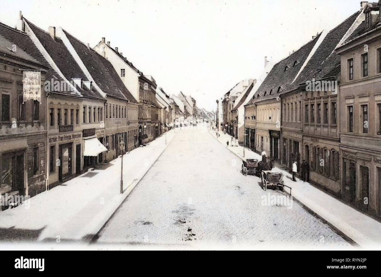 Leiterwagen, Eilenburg, 1903, Landkreis Nordsachsen, Leipziger Straße ...