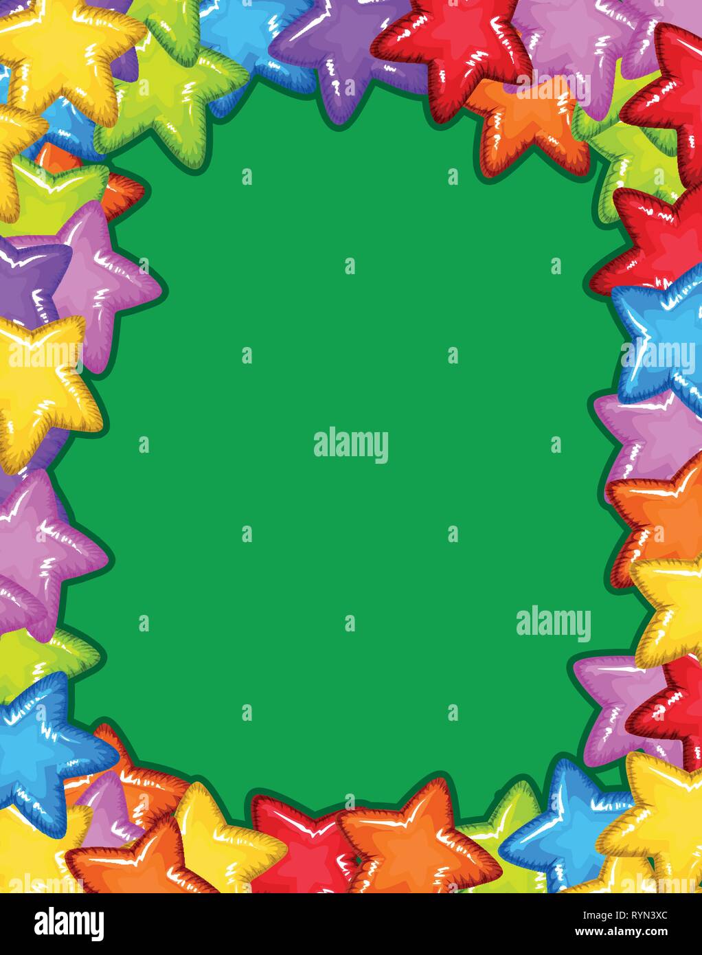 A Colourful Star Frame Illustration Stock Vector Image And Art Alamy