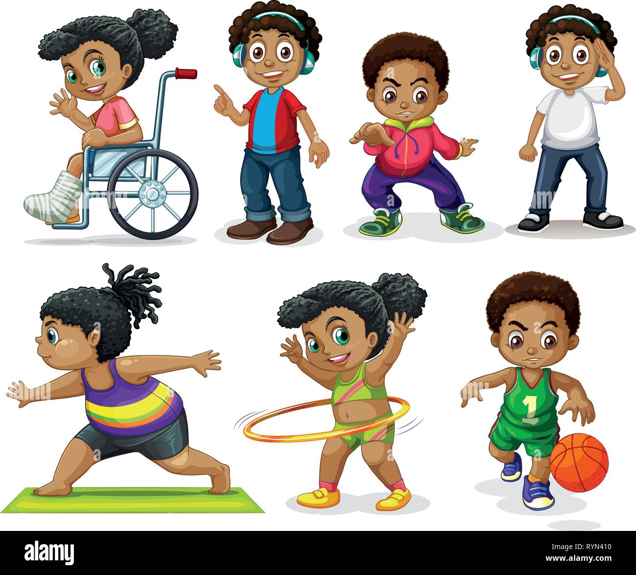 Set of African characters illustration Stock Vector Image & Art - Alamy
