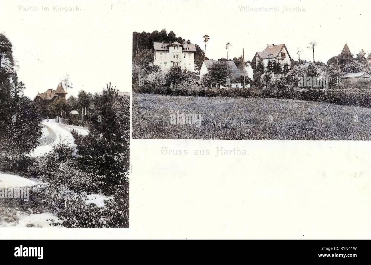 1904 postcards of sachsische schweiz osterzgebirge hi-res stock ...