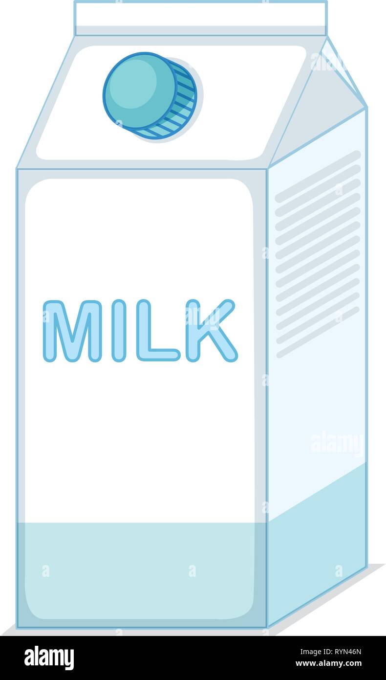 Isolated milk box in Stock Vector Images - Alamy
