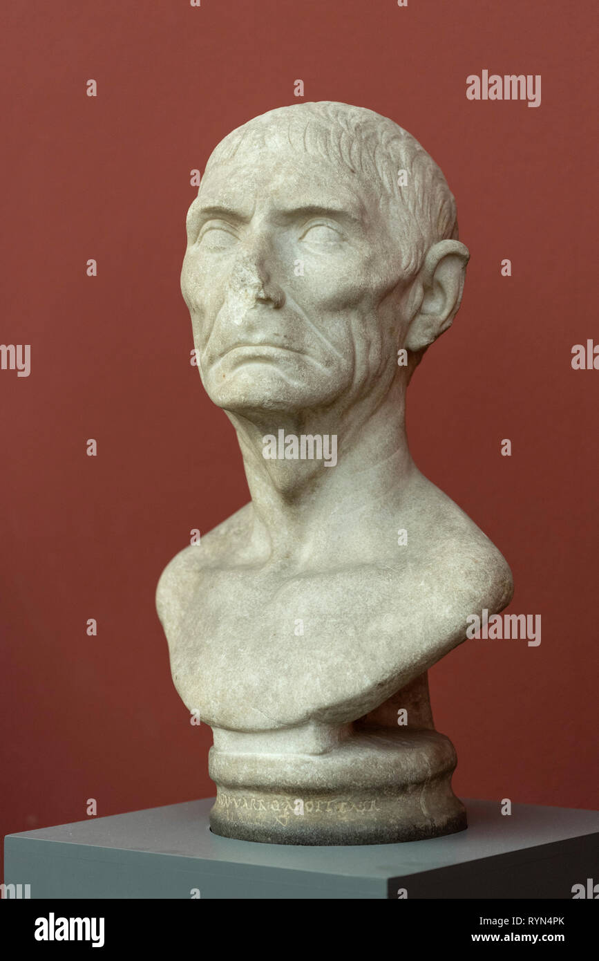 Copenhagen. Denmark. Portrait bust of Marcus Vilonius Varro, Ny ...