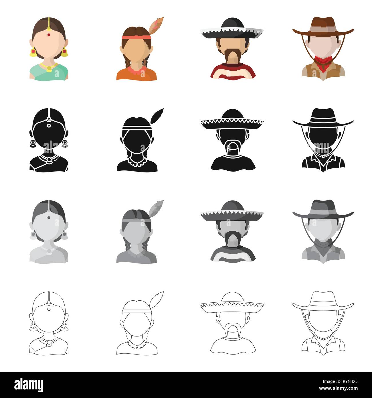 Vector design of imitator and resident sign. Set of imitator and ...
