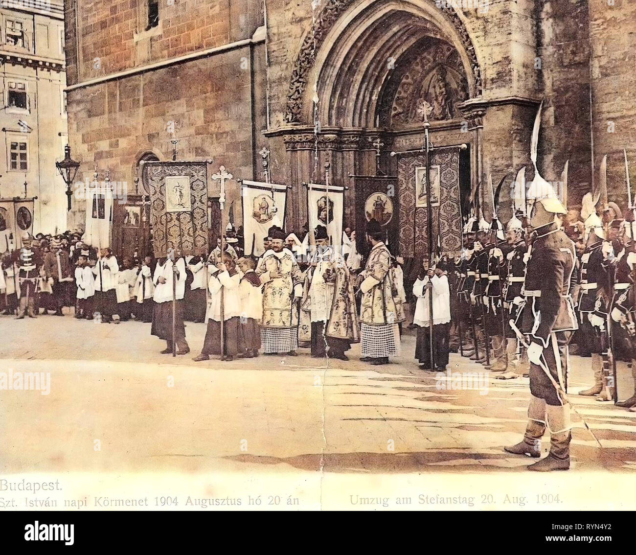 1904 in Budapest, Procession of St. Stephen's Holy Right Hand, Austro ...