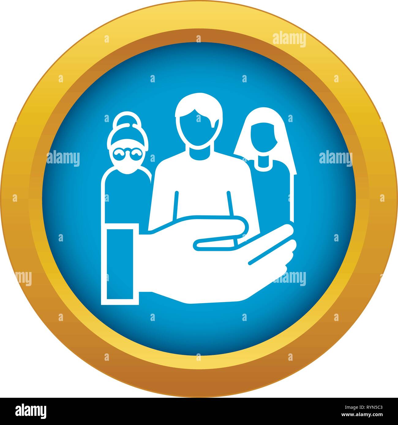 Customer care icon blue vector isolated Stock Vector Image & Art - Alamy