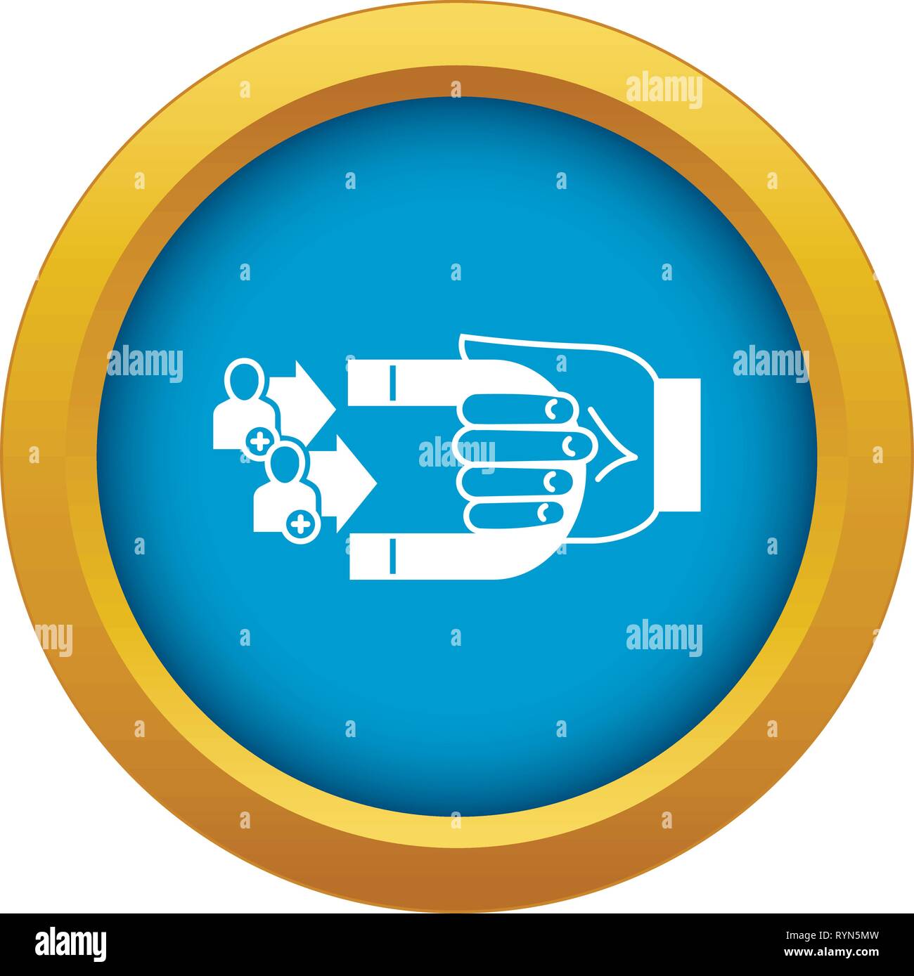 Customer retention icon blue vector isolated Stock Vector Image & Art ...