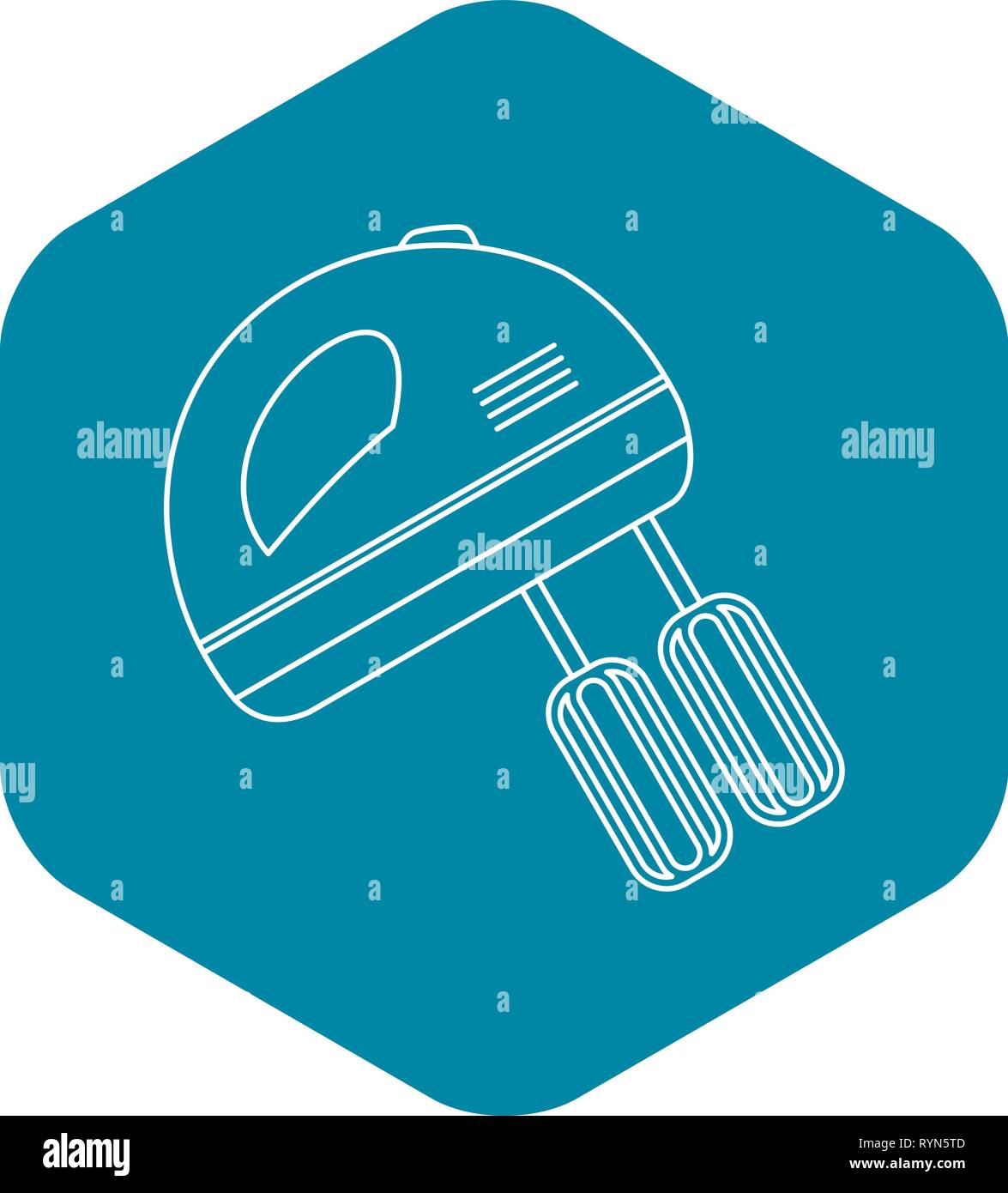 Hand mixer icon, outline style Stock Vector Image & Art - Alamy
