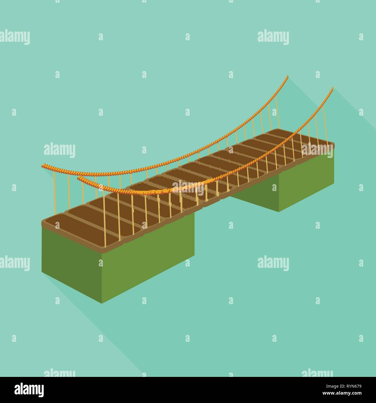 river,waterfall,handrails,pendulous,building,cable,bridgework ...