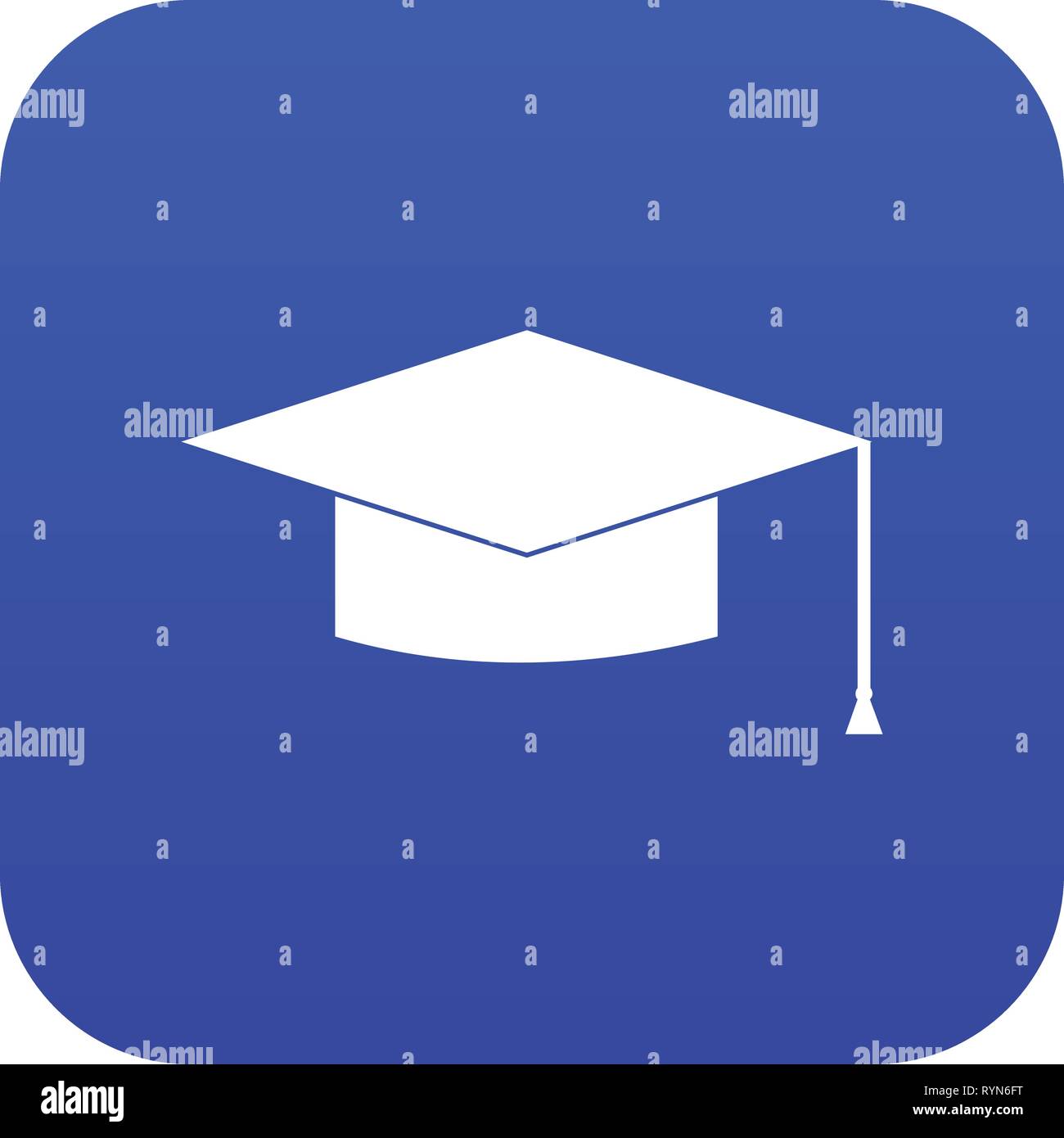 Graduation cap icon digital blue Stock Vector Image & Art - Alamy