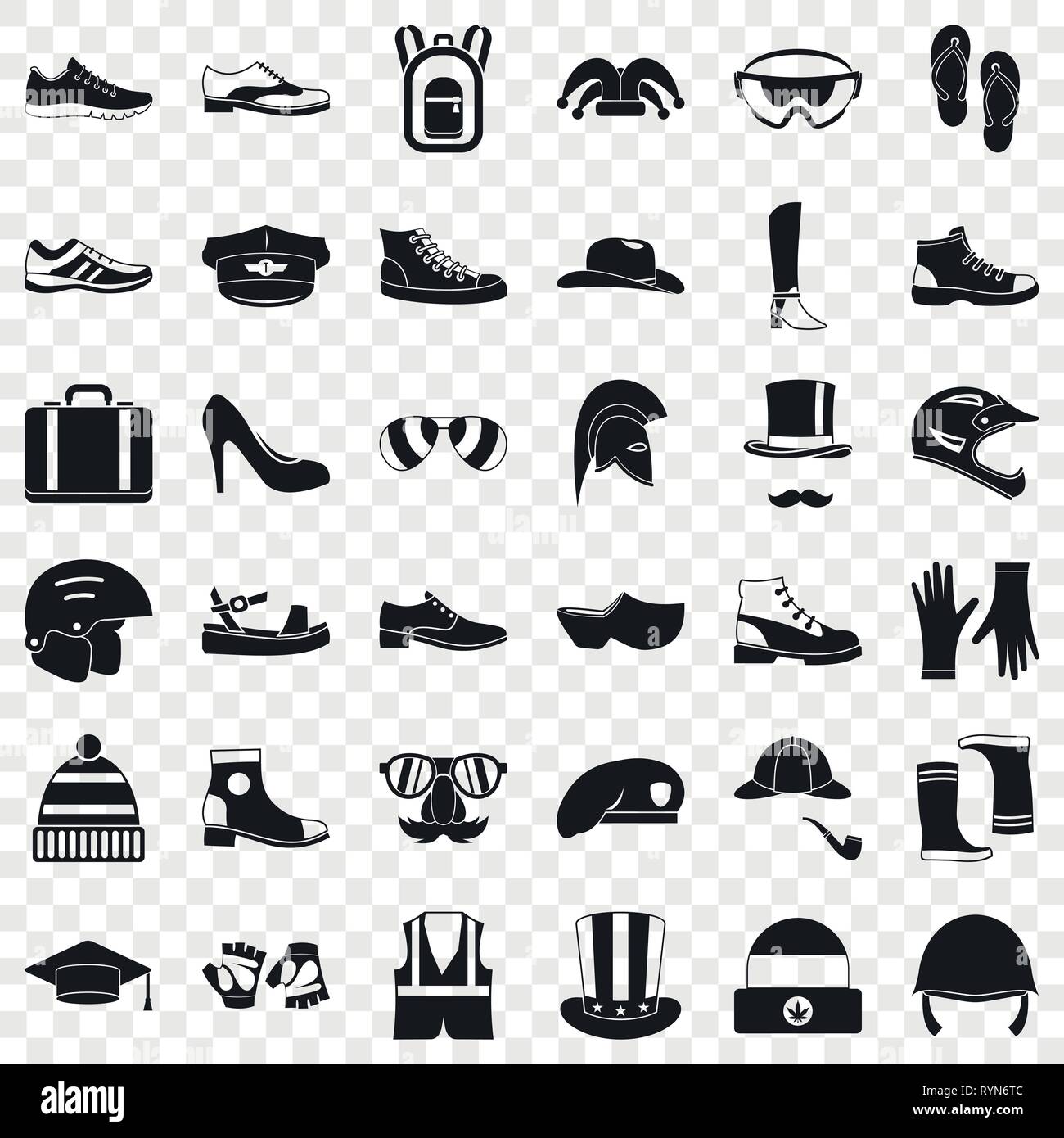Fashion clothes icons set, simple style Stock Vector Image & Art - Alamy