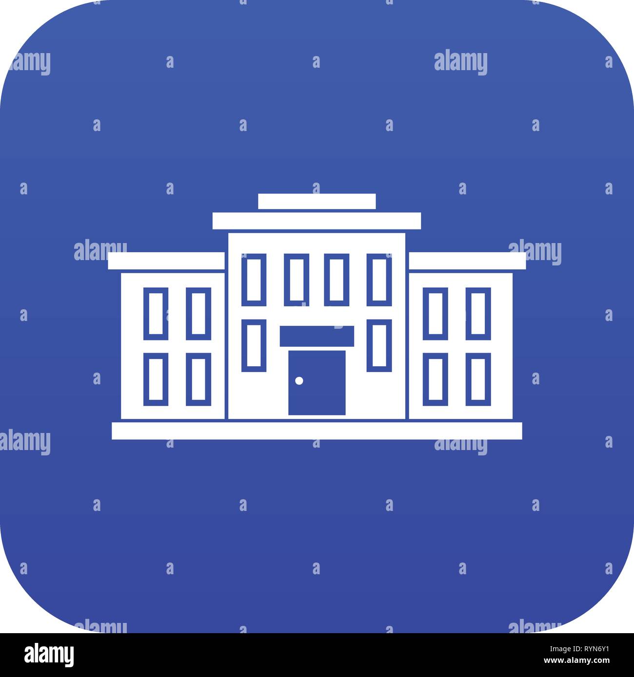 School building icon digital blue Stock Vector Image & Art - Alamy