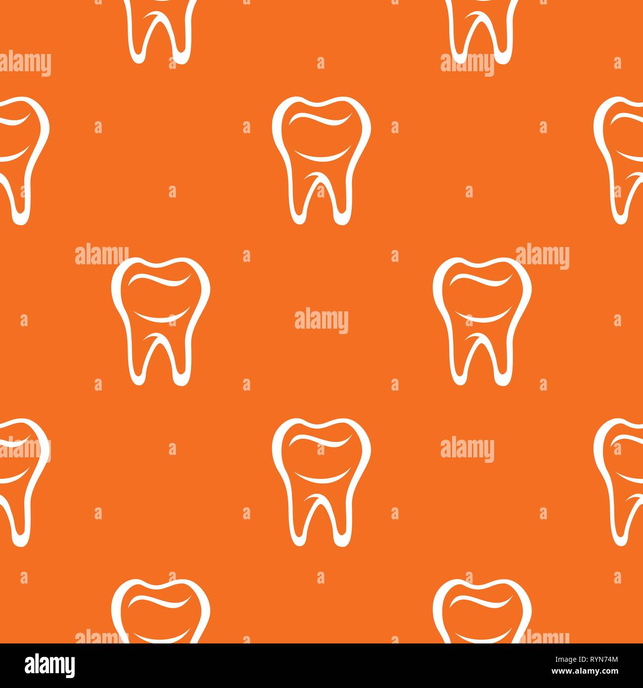 Tooth pattern vector orange Stock Vector Image & Art - Alamy