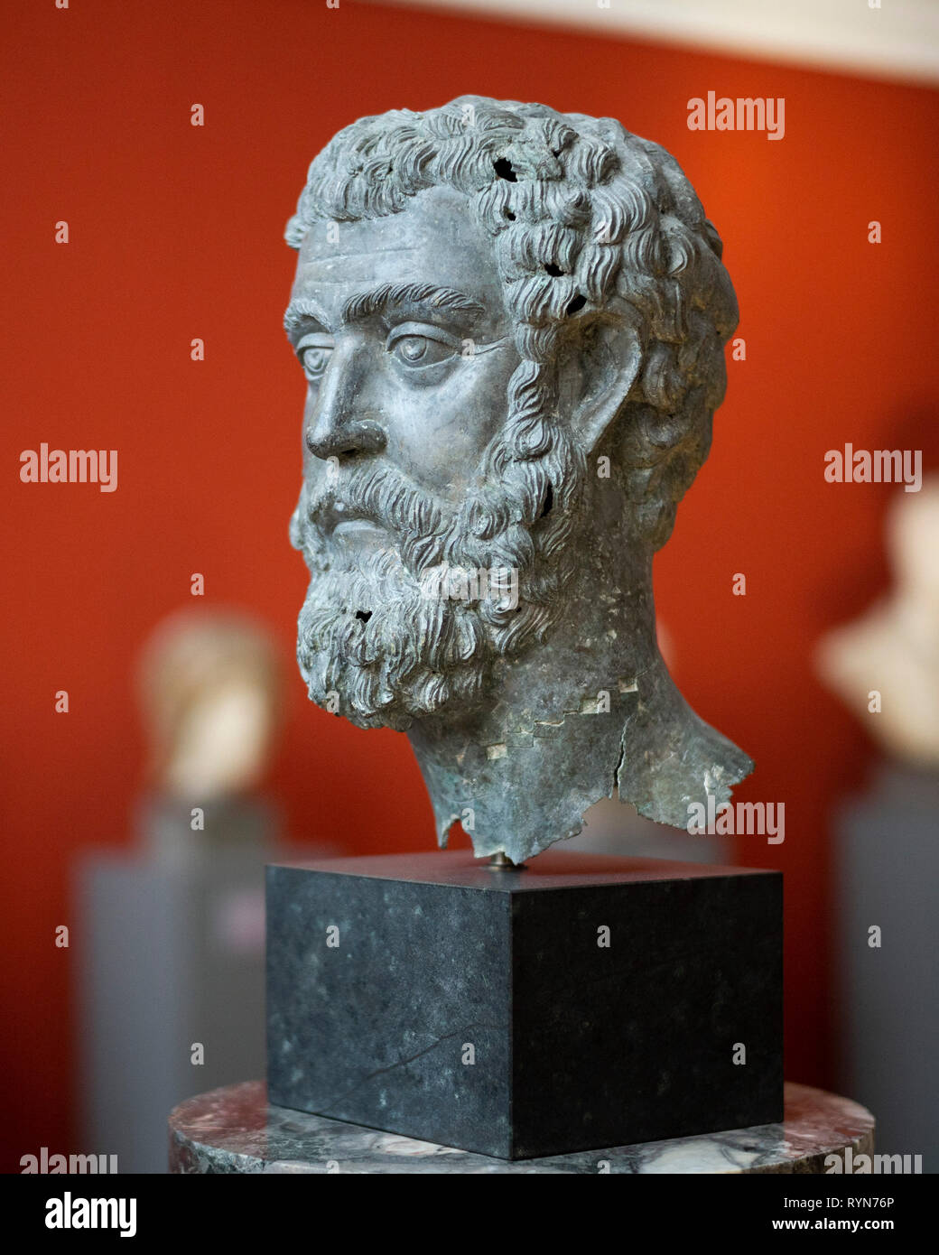 Copenhagen. Denmark. Portrait bust of Roman Emperor Septimius Severus ...