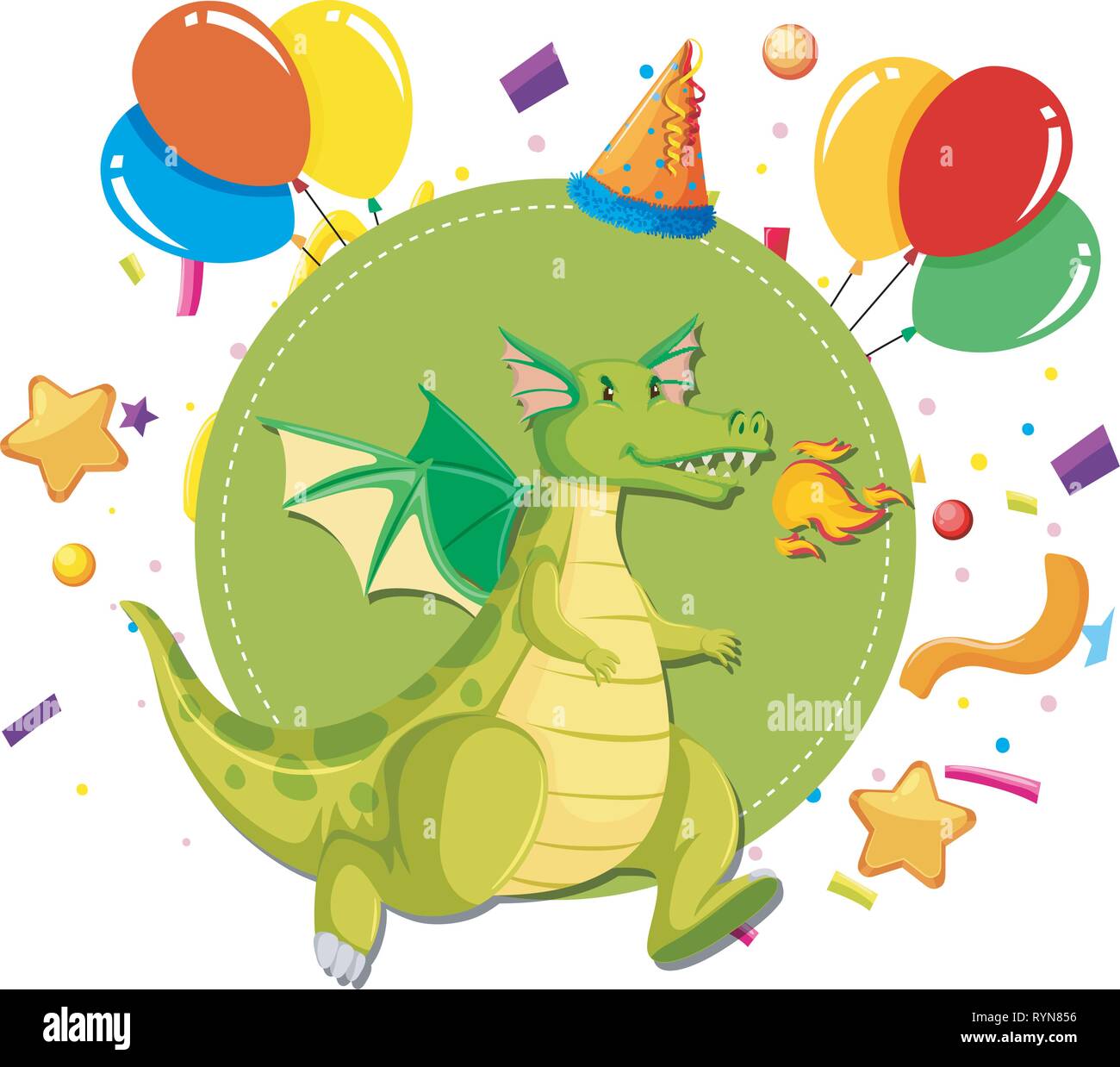 Dragon party template concept illustration Stock Vector Image & Art - Alamy